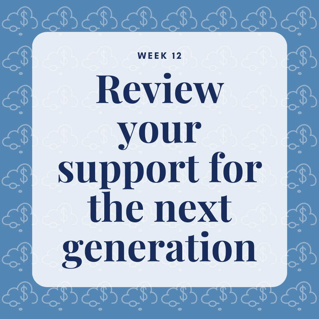 Financial Wellness Friday -WEEK 12: Review Your Support For The Next Generation